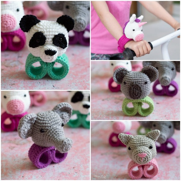 Animal Slap Bracelet Buddies [crochet pattern] – Whistle and Ivy Modern Crochet Patterns