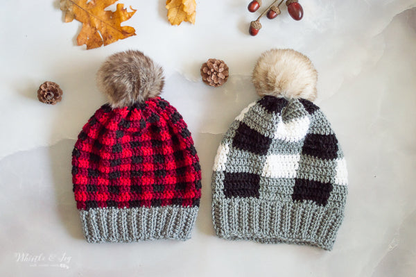 Classic Buffalo Plaid Hat [crochet pattern] – Whistle and Ivy Modern ...