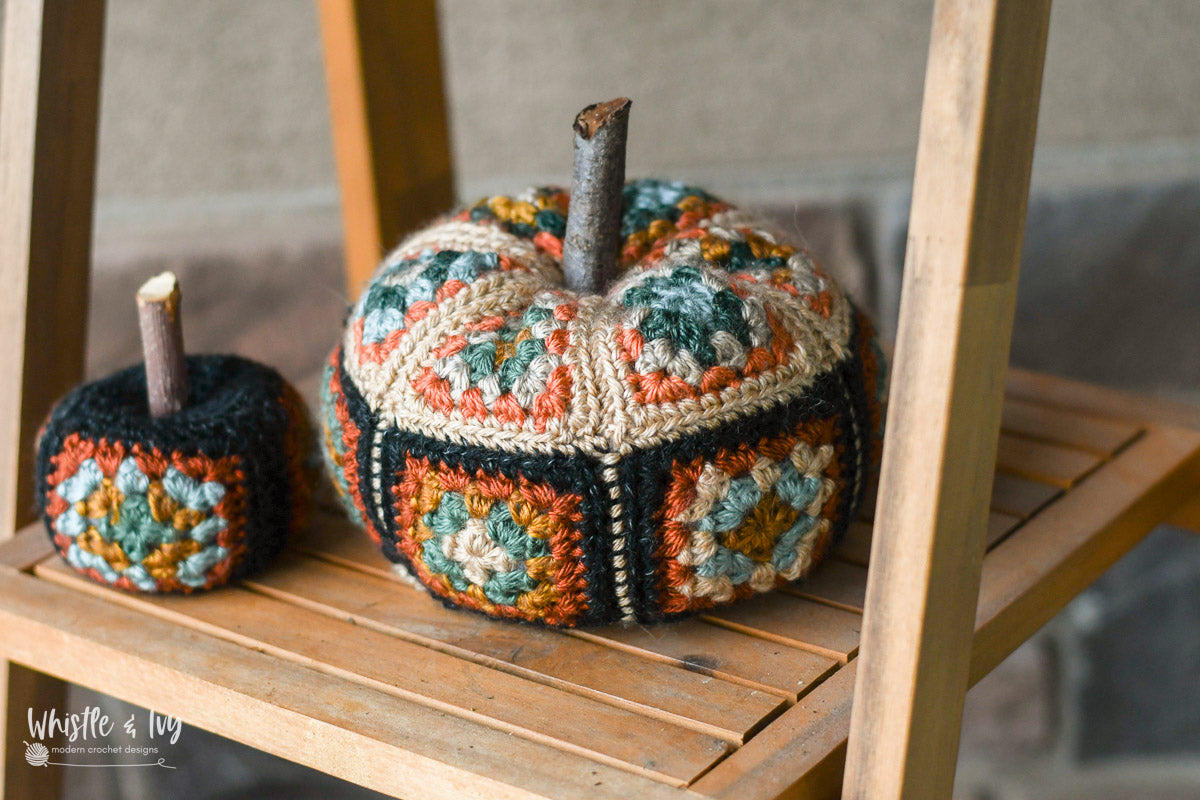 Granny Square Pumpkins [crochet pattern] – Whistle and Ivy Modern ...