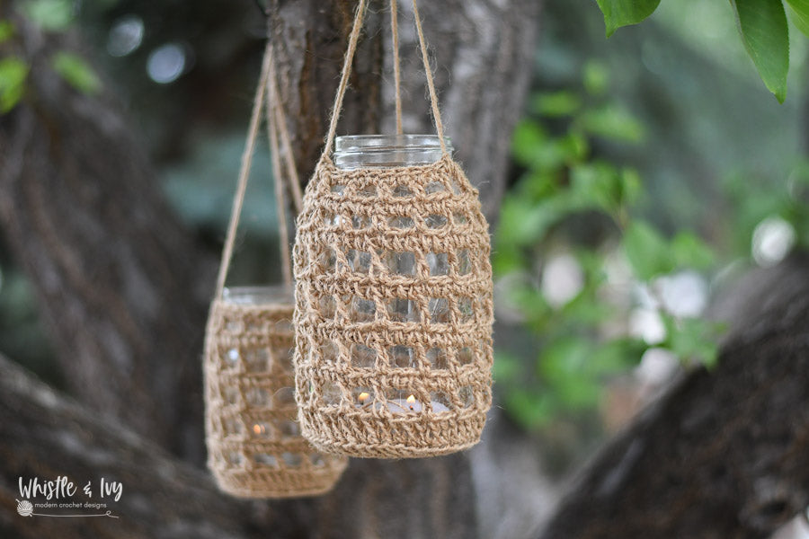 Jute Lanterns [crochet pattern] – Whistle and Ivy Modern Crochet Patterns